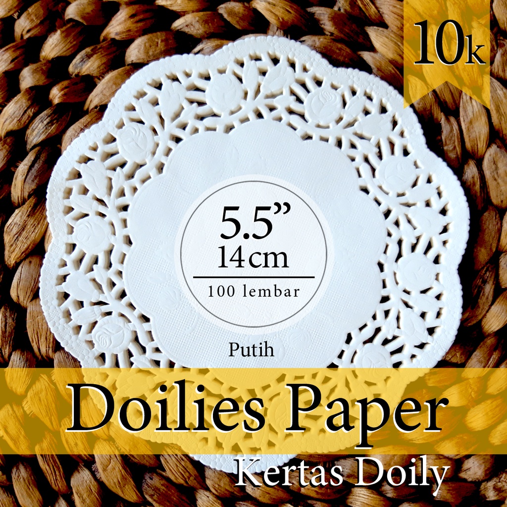 Jual Kertas Doilies Paper 5.5" diameter ( 14cm ) isi 100 lembar ...