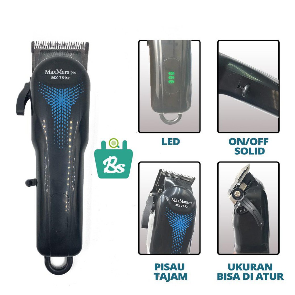 Jual Alat Cukur Rambut Mewah Flexible dan Murah MaxMarapro MX-7592 No ...