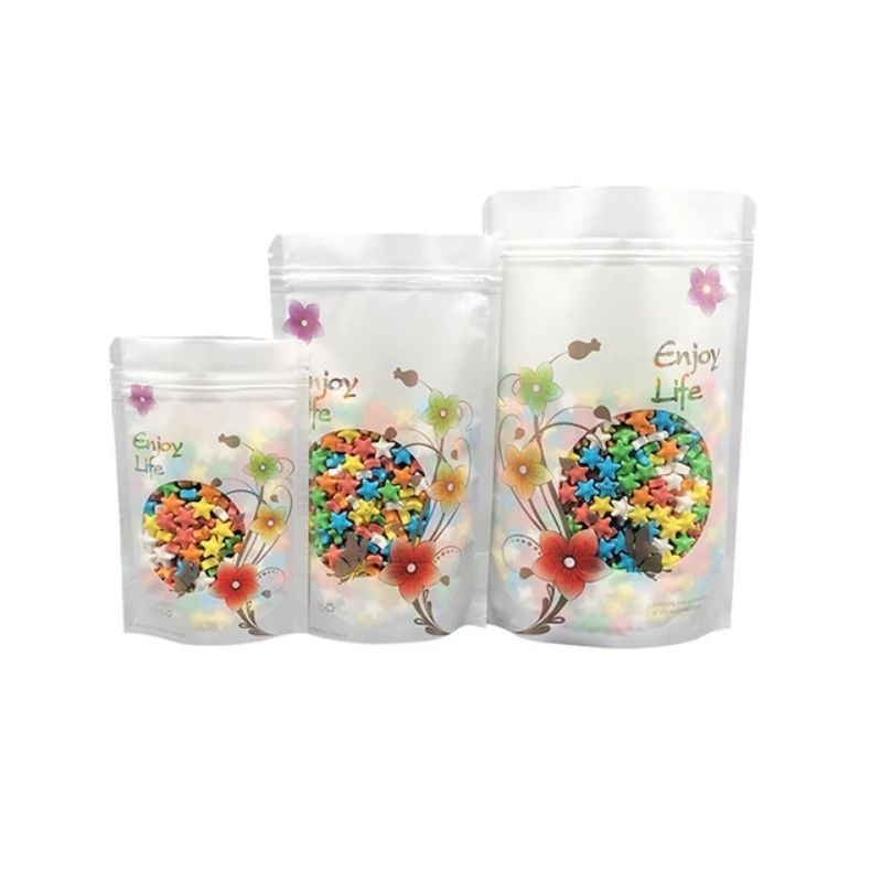 Jual 25Pcs Plastik Ziplock Bag Standing Pouch Kemasan Kue Permen ...