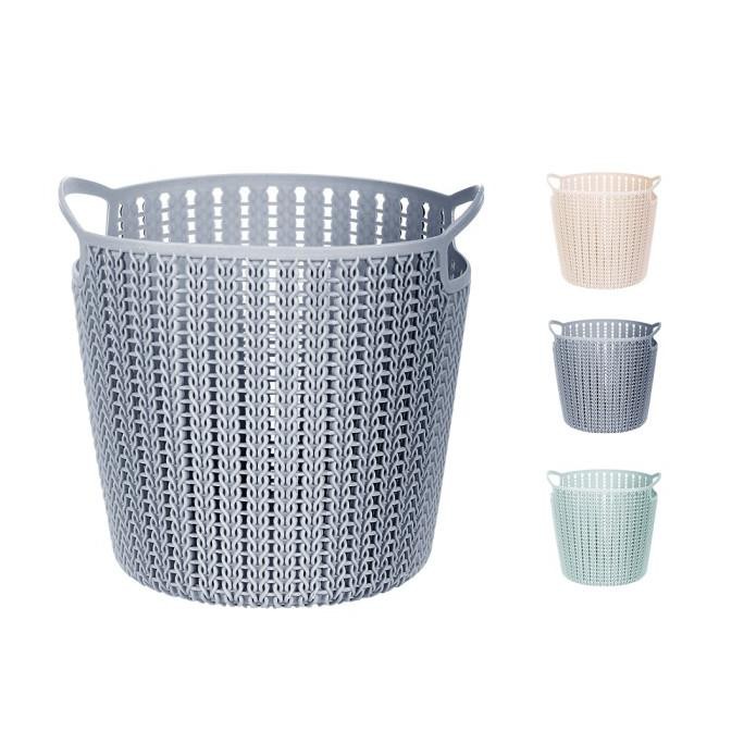 Jual MINISO Keranjang Ember Penyimpanan Bulat Plaited Storage Bucket ...