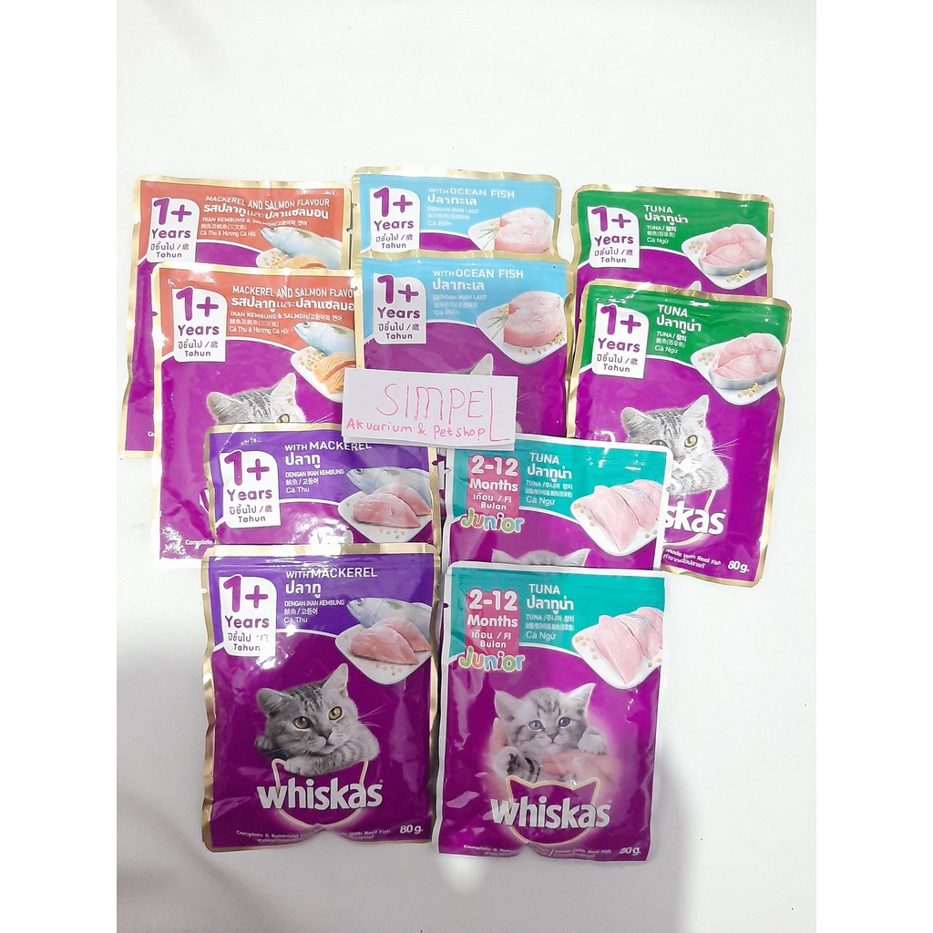 Jual Whiskas Sachet Pouch Cat Food Makanan Basah Kucing | Shopee Indonesia