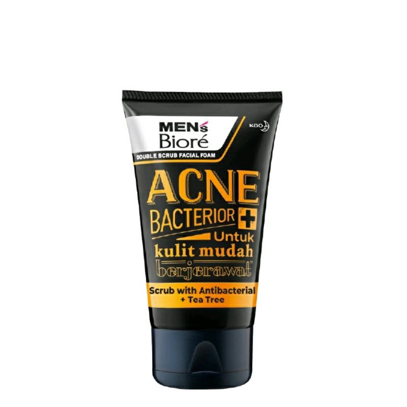 Jual Biore Men's Acne Bacterior Scrub Facial Foam 100g | Shopee Indonesia