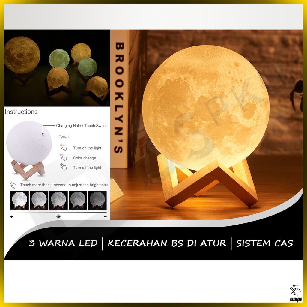 Jual Moon Light Decoration Lampu Dekorasi Lamp Sinar Cahaya Kado Hadiah ...