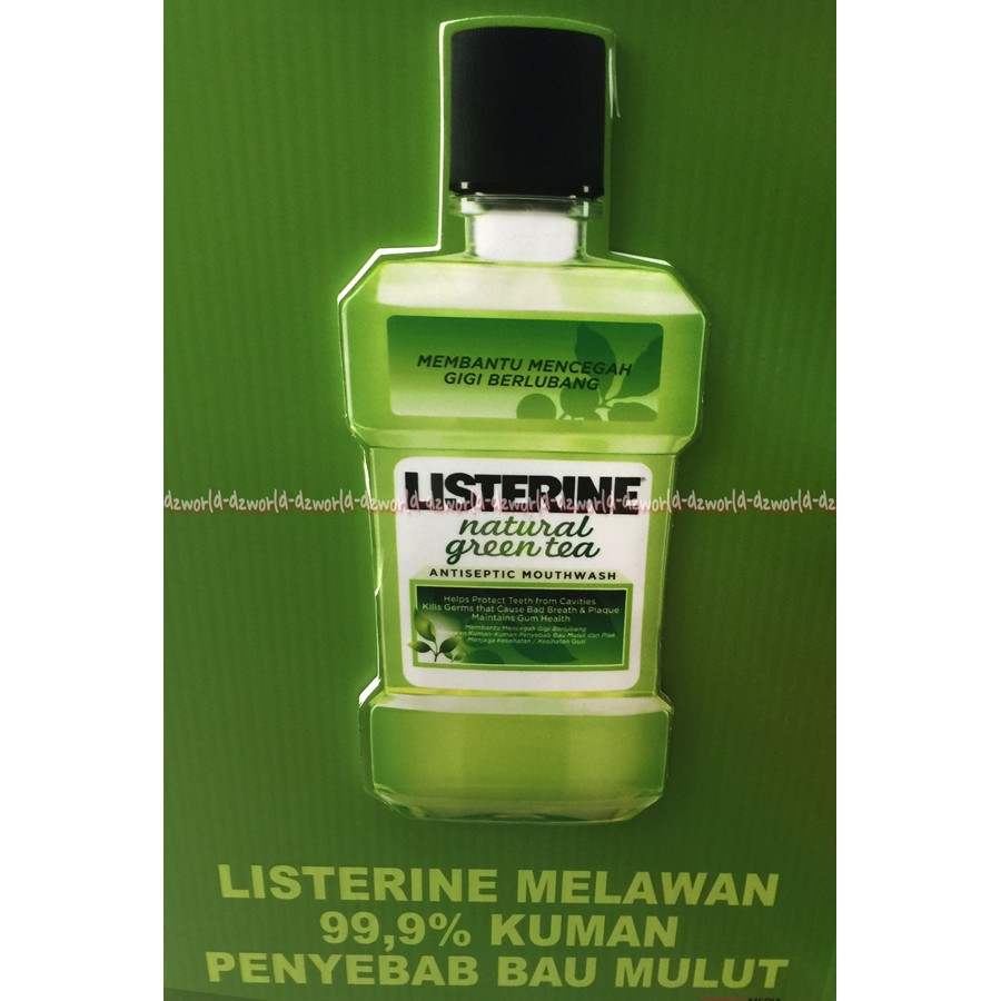 Jual Listerine Natural 250ml Green tea Listerin Hijau Obat Kumur bau ...