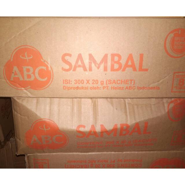 Jual Sambal Abc Saus Saos Sachet dus karton 20 gram isi 30 pak | Shopee ...