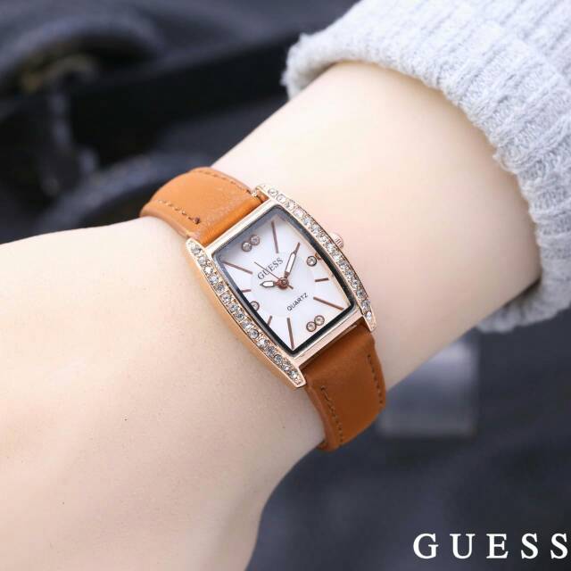 Jual Jam guess tali coklat | Shopee Indonesia