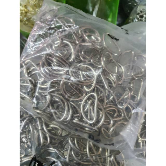 Jual RING D BESI LEBAR 2.5CM WARNA NIKEL 1PACK 100PCS | Shopee Indonesia