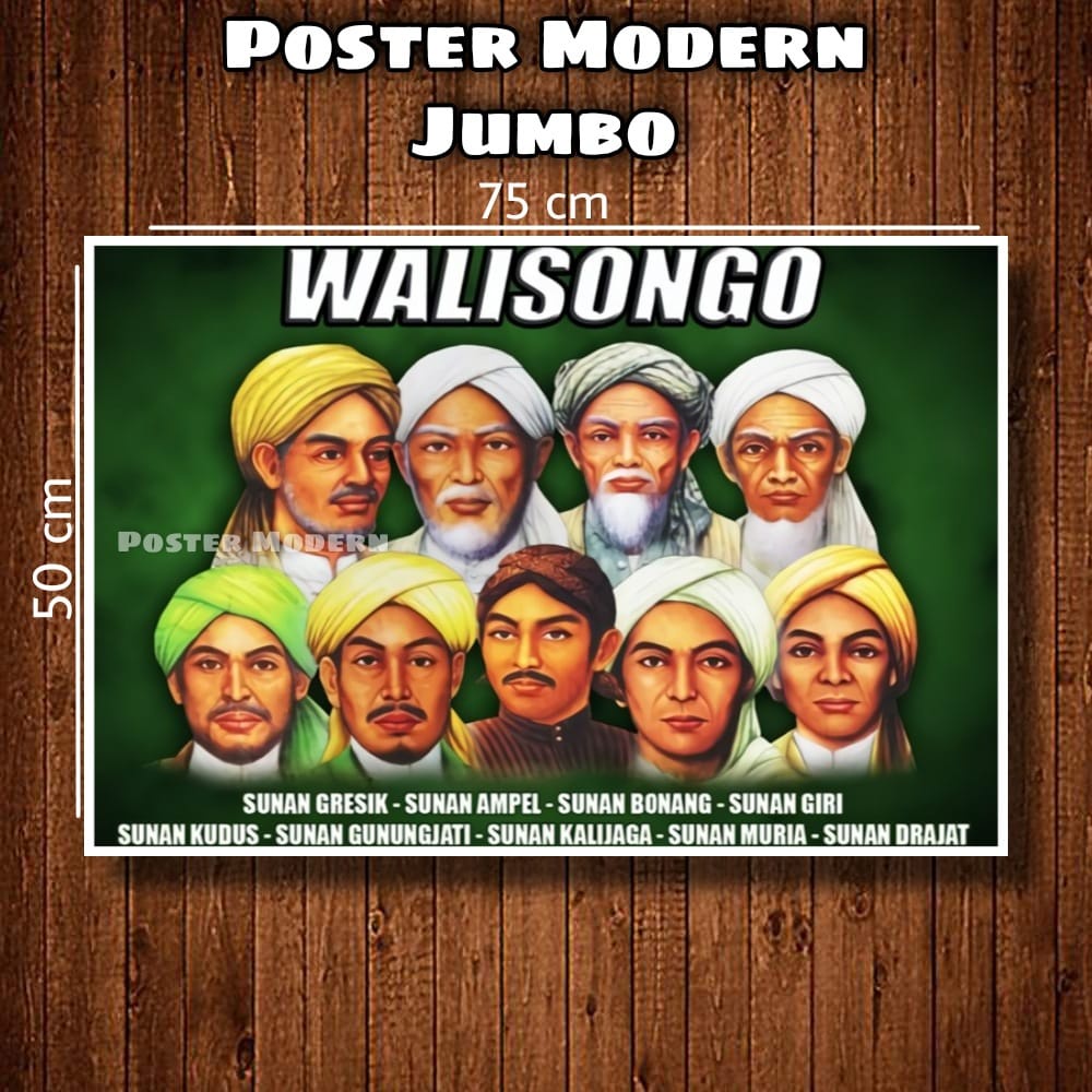 Jual Poster Modern Jumbo Foto Wali Songo #PMJ068 - Ukuran 50 x 75 cm ...
