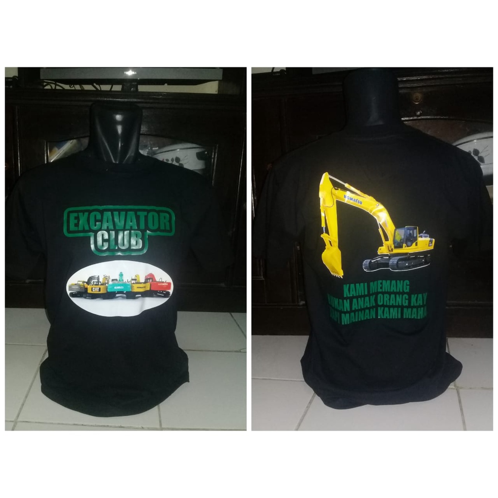 Jual Kaos sablon operator club excavator komatsu kata kata kami memang ...