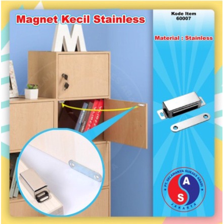 Jual Magnet Kotak kecil Pintu Lemari / Door Stoper Stainless Steel ...