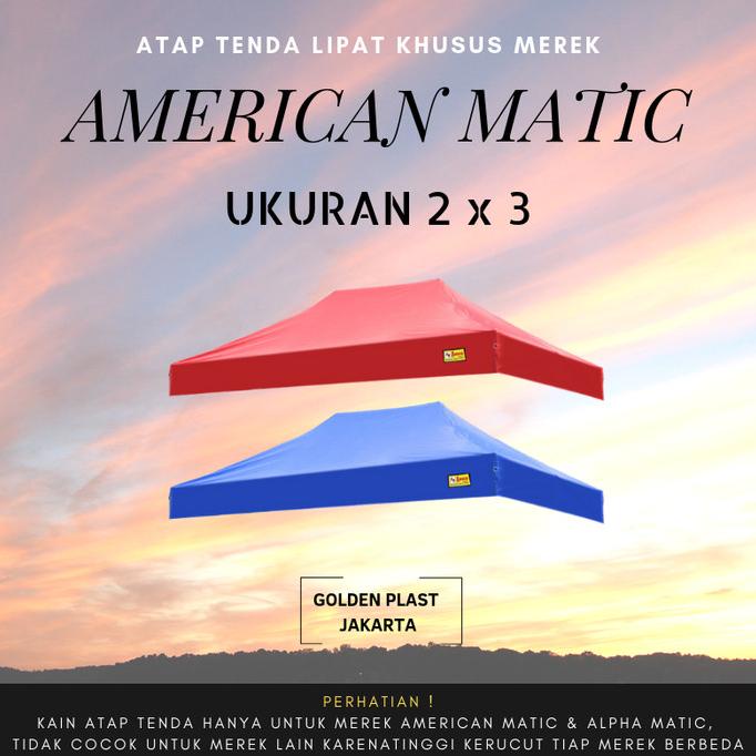 Jual Atap Tenda Lipat American matic ukuran 2x3 ( Hanya Atap Terpal ...