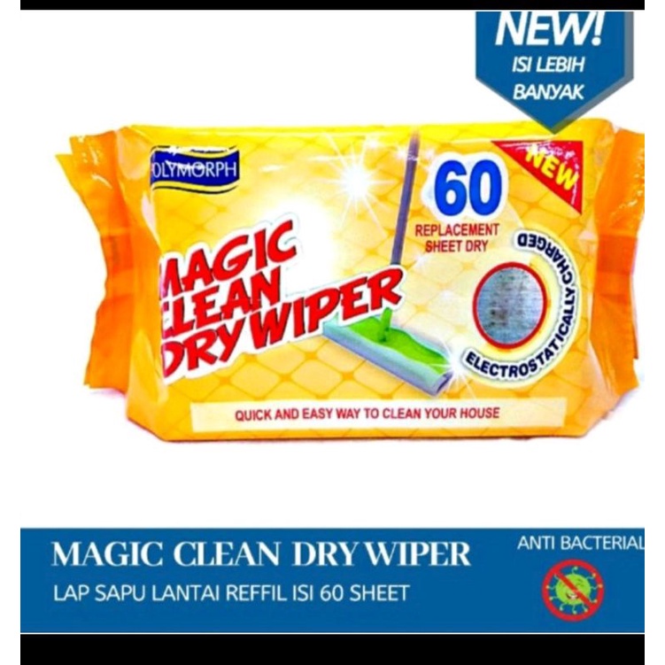 Jual magic clean dry wiper / tisu kain reffil pembersih lantai | Shopee ...