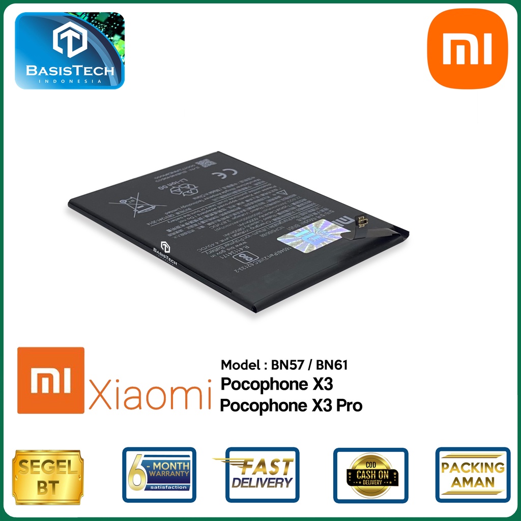 Jual BATERAI XIAOMI POCO X3 NFC X3 PRO - BN57 - BN61 ORIGINAL QUALITY ...