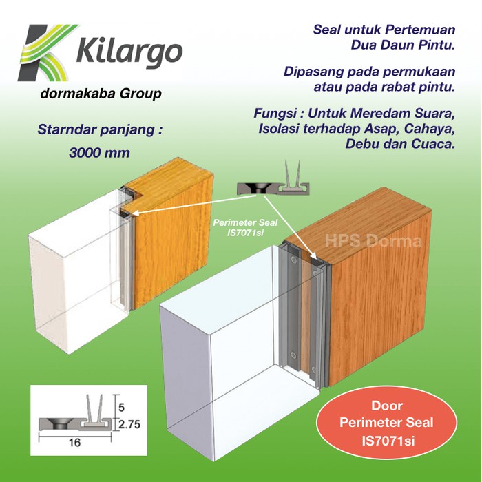 Jual Door Perimeter Seal Kilargo IS7071si (Seal Pinggir Pintu) | Shopee ...