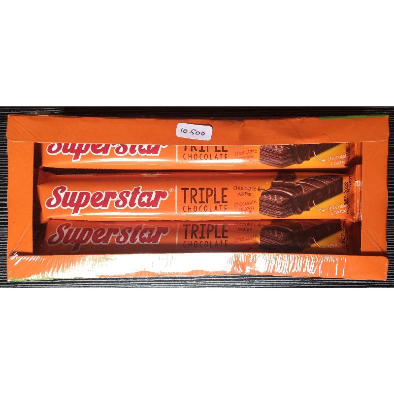 Jual Snack Wafer Superstar Coklat 1 Box isi 12 Pcs | Shopee Indonesia