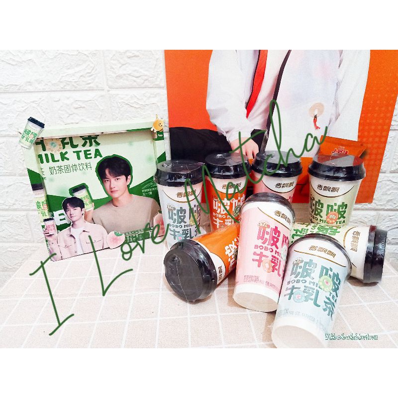 Jual [Free official standee] Xiang Piao Piao x Wang Yibo Milk tea ...