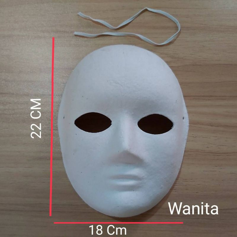 Jual Topeng Lukis Wajah Polos Putih Wanita Pria | Shopee Indonesia