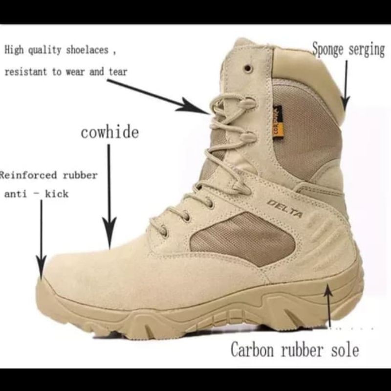 Jual Delta Boots Sepatu Lapangan Outdoor PDAL 8 Inch | Shopee Indonesia