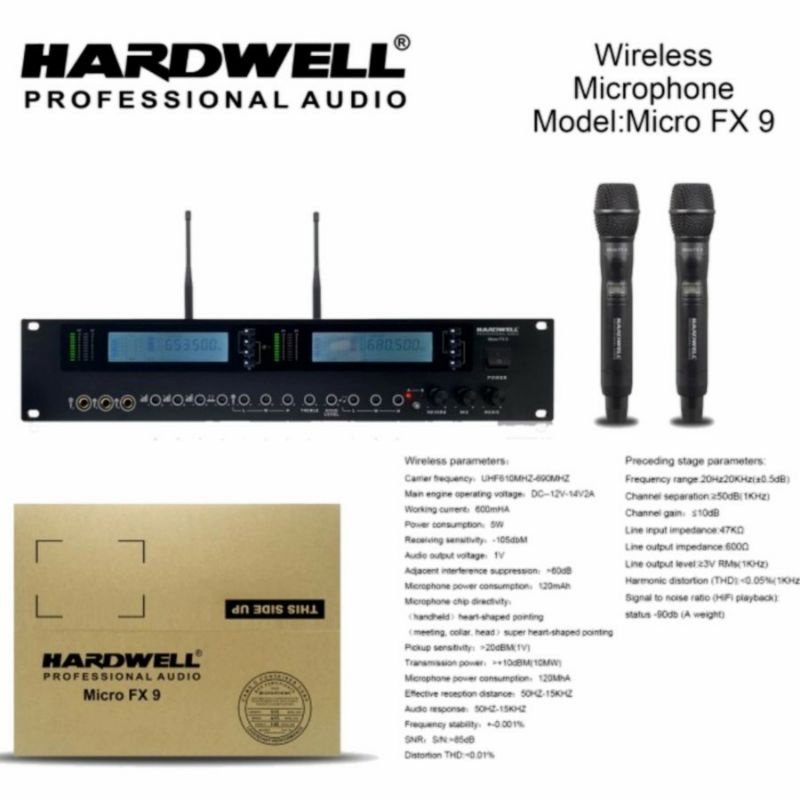 Jual Mic Wireless Original Hardwell Micro FX 9 ( microphone +effect ...