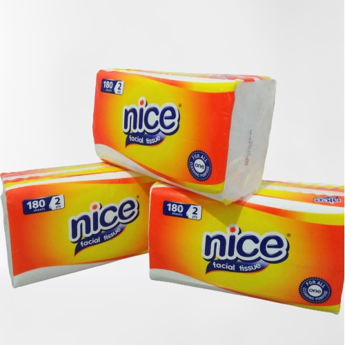 Jual Nice Tissue Tisu Kering 180 Sheet/ 2 ply ( 3 PAX ) | Shopee Indonesia