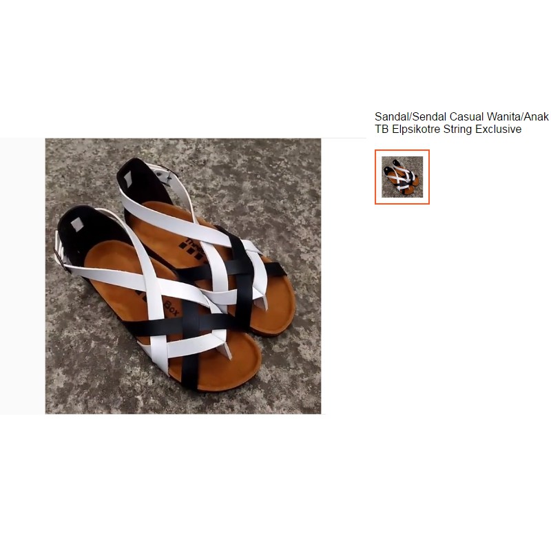 Jual sandal sendal wanita big size ukuran normal-besar bisa custom ...