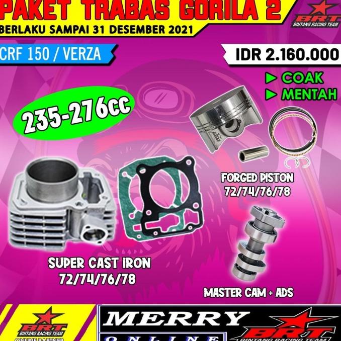 Jual Murah Paket Gorila 2 Brt Bore Up Trabas Crf Verza 250Cc 300Cc Piston | Shopee Indonesia