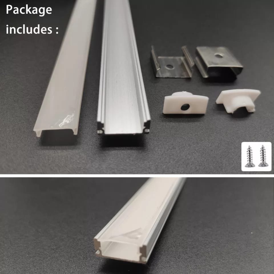 Jual Cover Lampu Aluminium Led Strip 1m / 100 cm Tapeguard Led Light ...