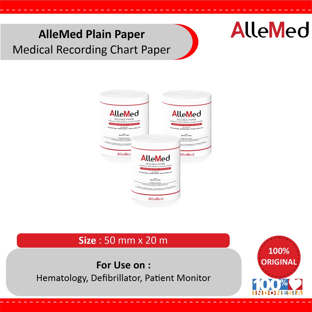 Jual AlleMed Thermal Plain Paper Hematologi Defibrillator Patient ...