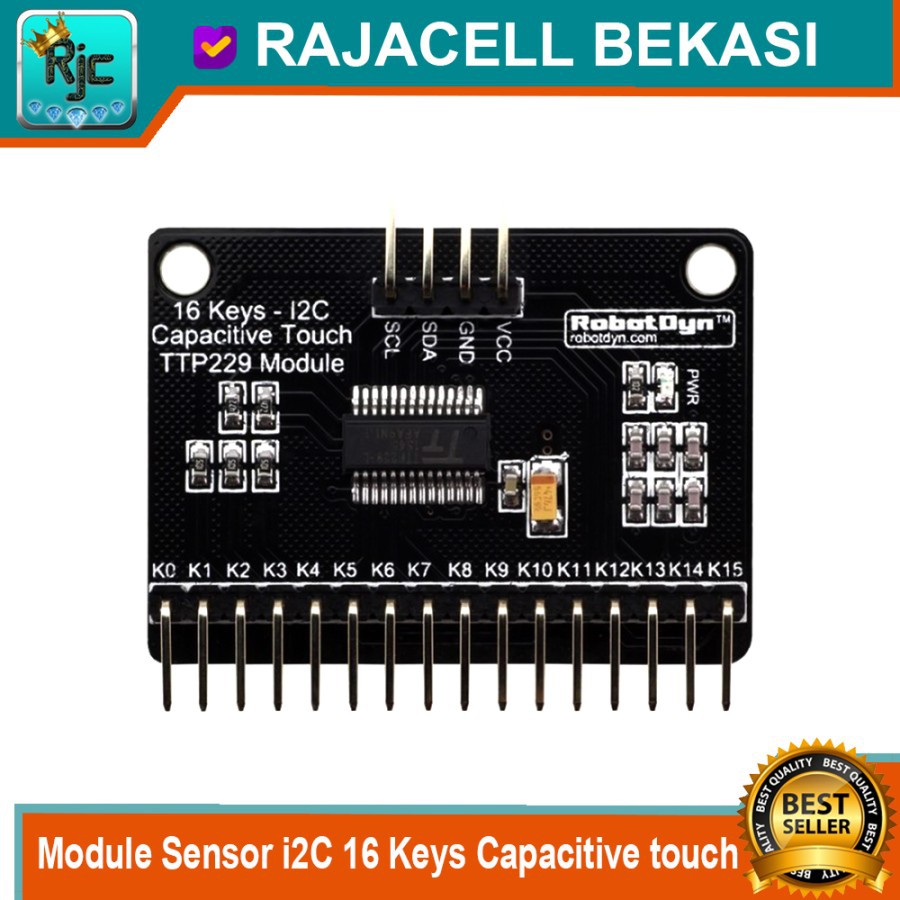 Jual Module Sensor Sentuh i2C 16 Keys Capacitive touch TTP229 Robotdyn | Shopee Indonesia