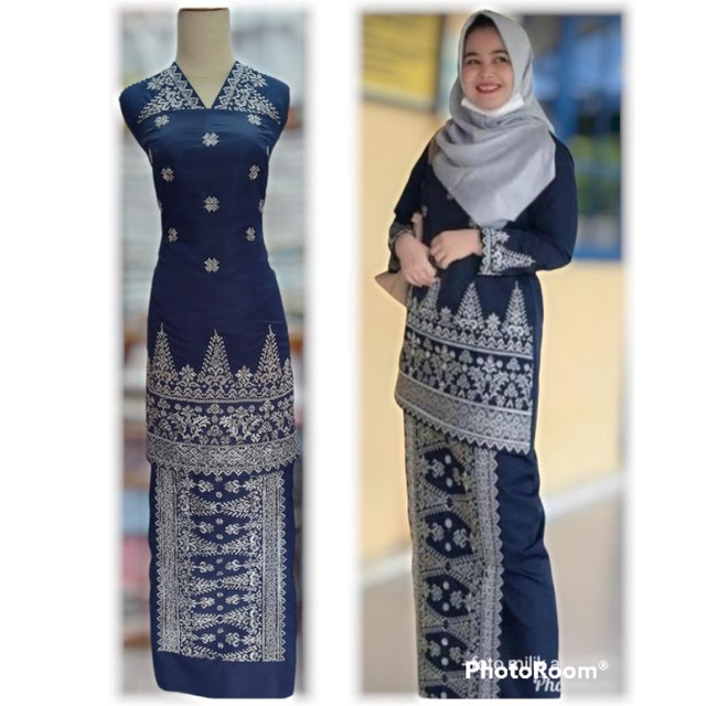 Jual bahan baju kurung motif songket perak khas bukittinggi padang ...