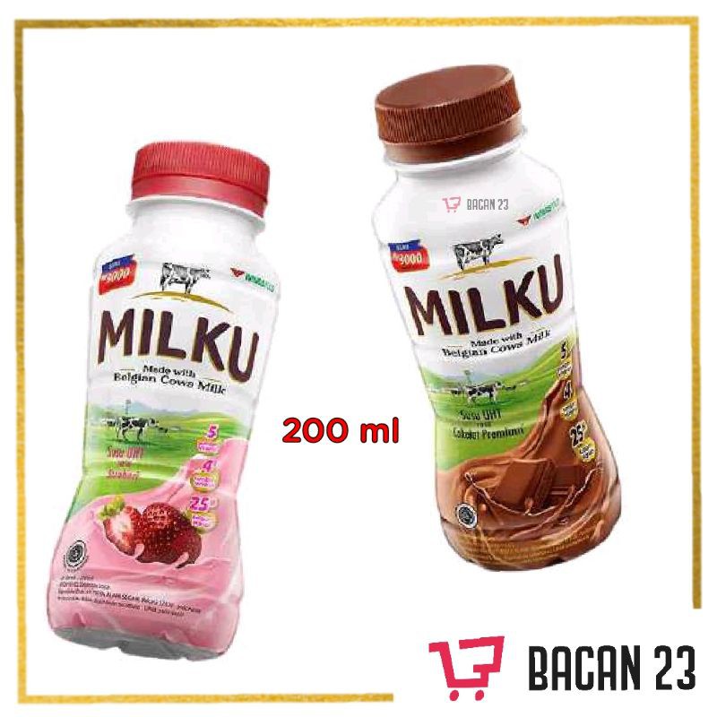Jual Milku Wingsfood UHT (200ml) - ( Cokelat - Strawberyri ) / Susu UHT ...