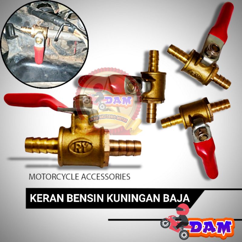 Jual KERAN BENSIN KUNINGAN BAJA 1/4 KERAN KOMPRESOR UNIVERSAL SEMUA MOTOR | Shopee Indonesia