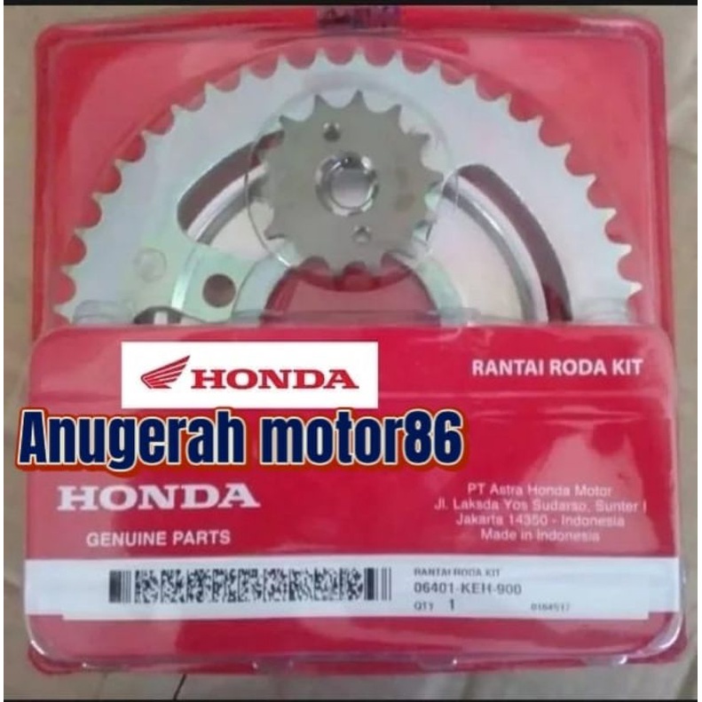 Jual 06401-KEH-900 gear set rantai roda megapro primus ori honda AHM ...