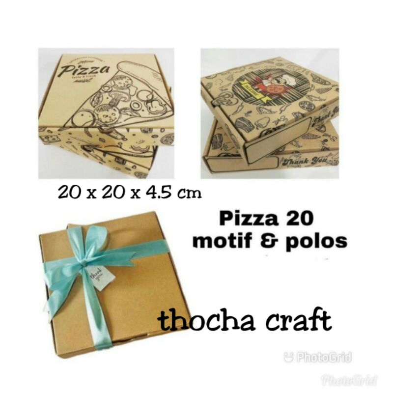 Jual BOX PIZZA 20 MOTIF / BOX PIZZA POLOS / KARDUS PIZZA 20 MOTIF ...