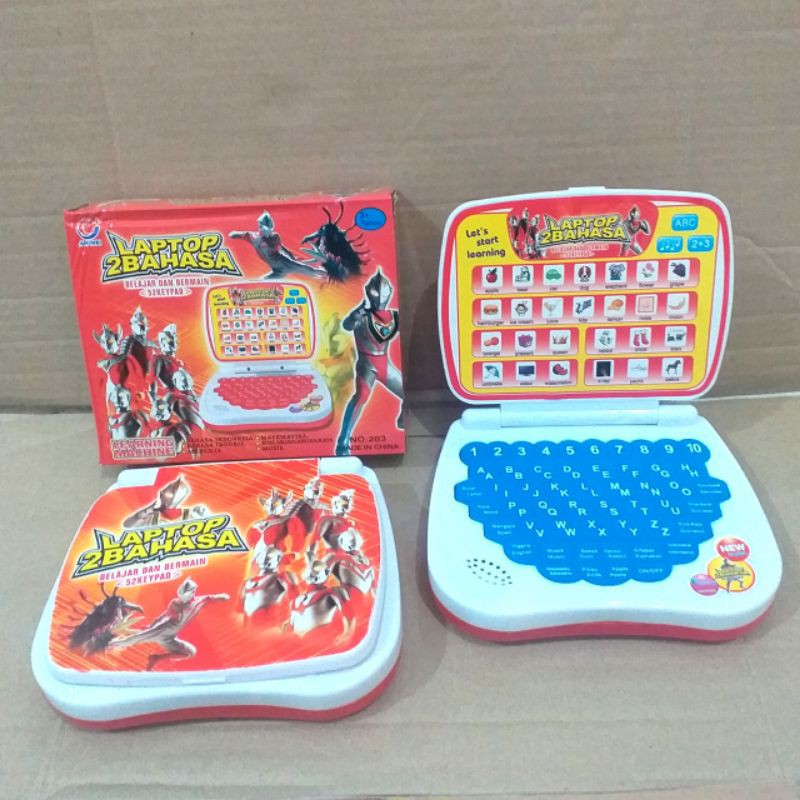 Jual Ultraman Mainan Laptop Edukasi 2 Bahasa | Shopee Indonesia