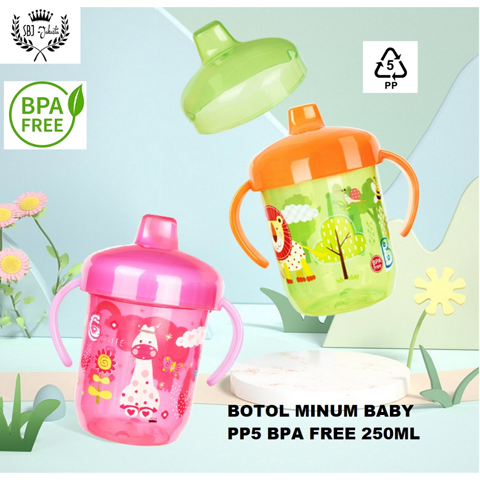 Jual BOTOL MINUM ANAK BABY BAYI PP5 BPA FREE 250 ML GELAS CANGKIR BPA ...