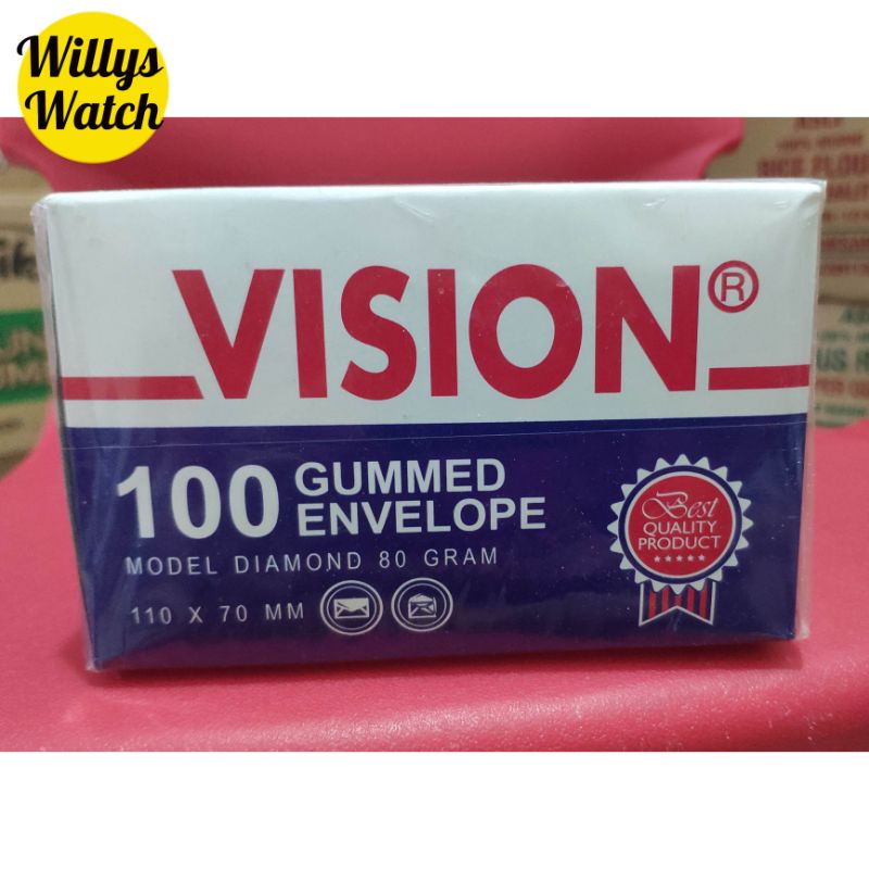 Jual AMPLOP VISION KECIL LEM (ECER 1 PCS ) MINIM BELI 10 PCS | Shopee ...