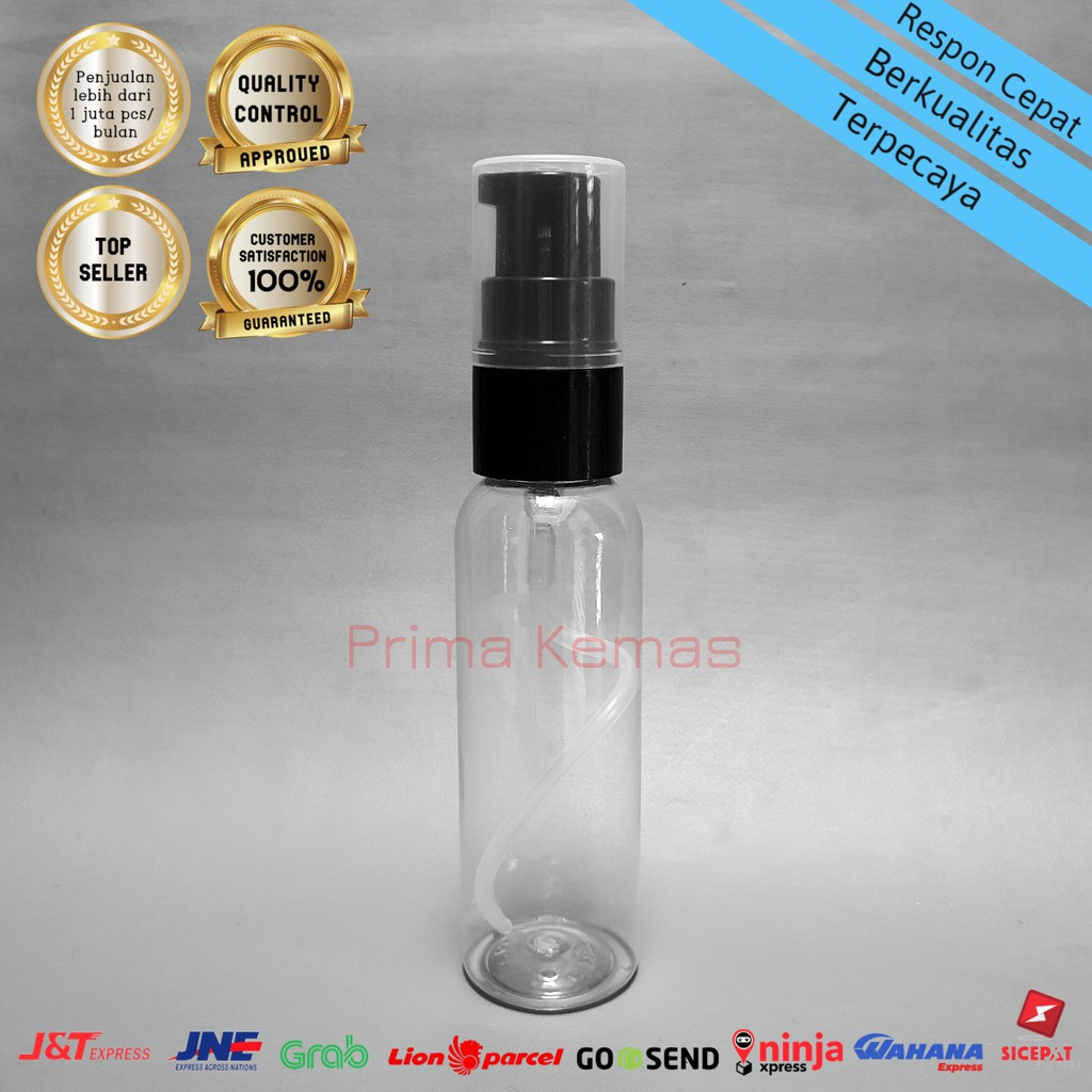 Jual Botol Pump Foamer 100 ml - botol kosmetik 100 ml - botol skincare Pet 100 ml Natural ...