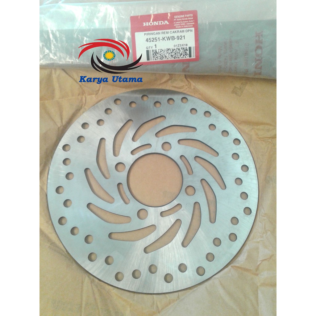 Jual Piringan Cakram Rem Depan KWB AHM Honda Revo 110 absolute Fit FI ...