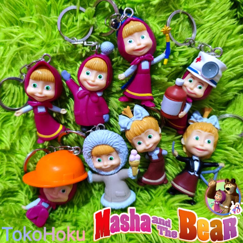 Jual Gantungan Kunci Masha and The Bear Marsha Action Figure Keychain ...