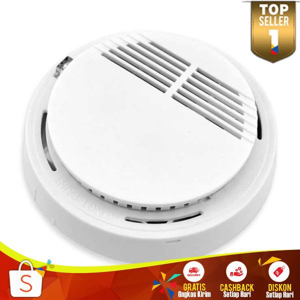 Jual Smoke Detector Sensor Pendeteksi Asap Kebakaran Minimalis Tanpa ...