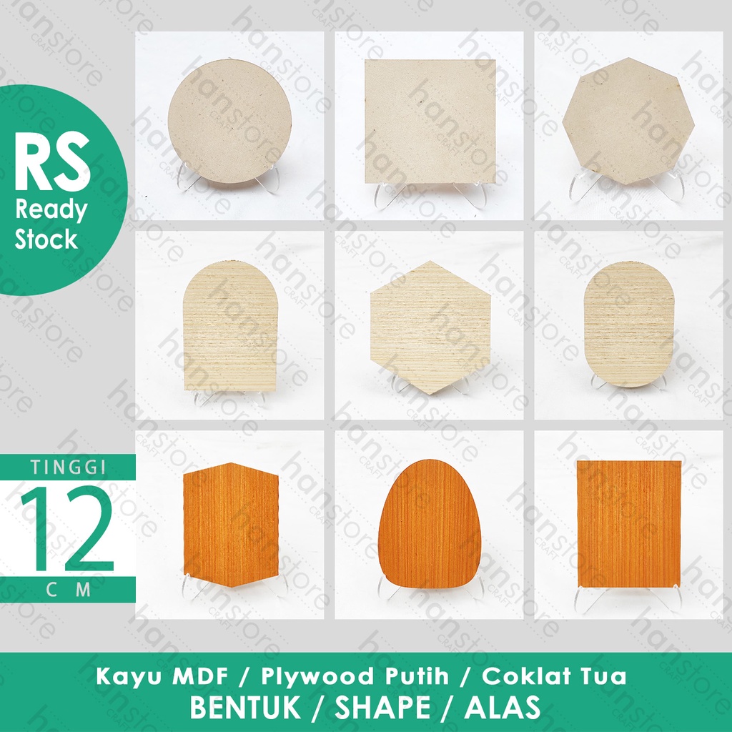 Jual RS t.12 Alas Tatakan Shape Bentuk Bulat Bundar Kotak Segi Dome ...