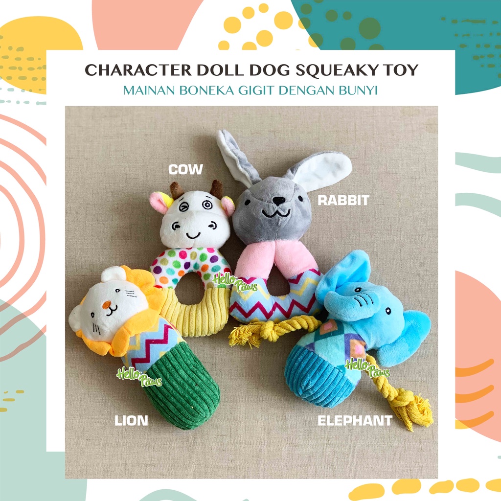 Jual Character Doll Dog Squeaky Toy - Mainan Boneka Gigit Anjing ...