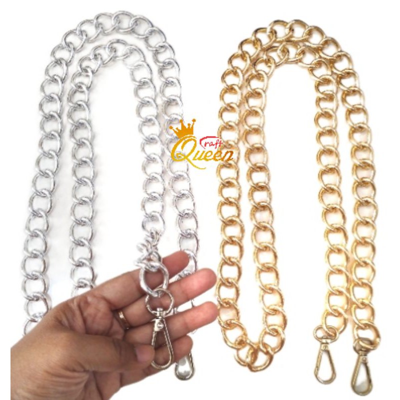 Jual Rantai tas BESAR & kuat SILVER & ROSE GOLD siap pakai + kait ...