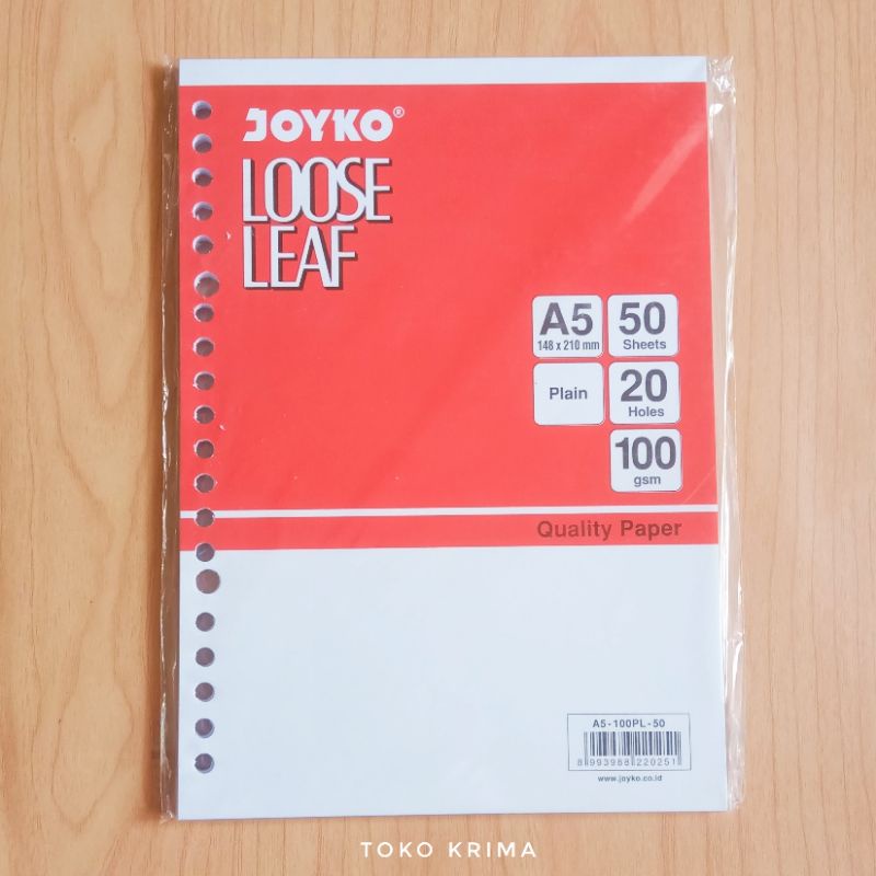Jual Loose Leaf Joyko A5 Kertas File Isi Binder Refill Grid Dot Garis Polos | Shopee Indonesia