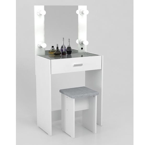 Jual Meja Rias Kaca Kelly DS60 / Meja Rias Putih Minimalis Simple Korea ...