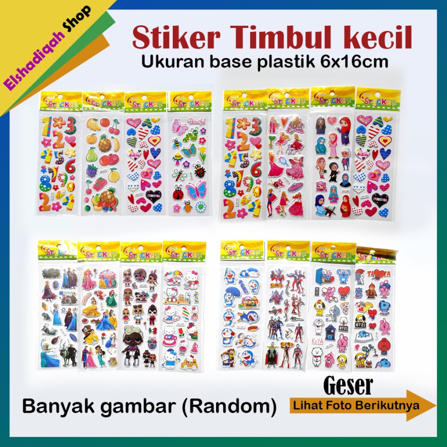 Jual Stiker timbul SMALL mainan stiker karakter kecil | Shopee Indonesia