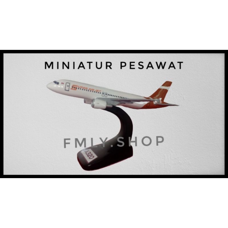 Jual Miniatur Pesawat Supet Jet Air A320 | Shopee Indonesia