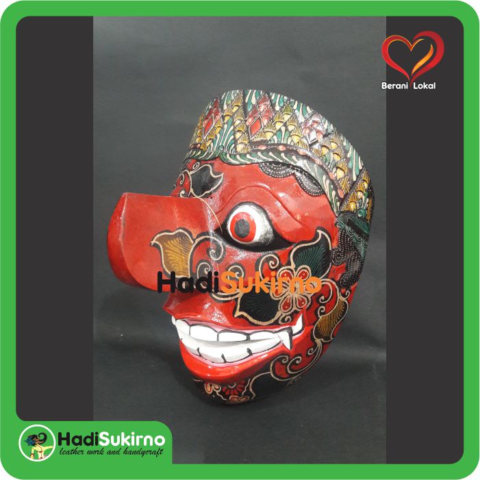 Jual Topeng batik Rahwana/ Topeng kayu merah | Shopee Indonesia