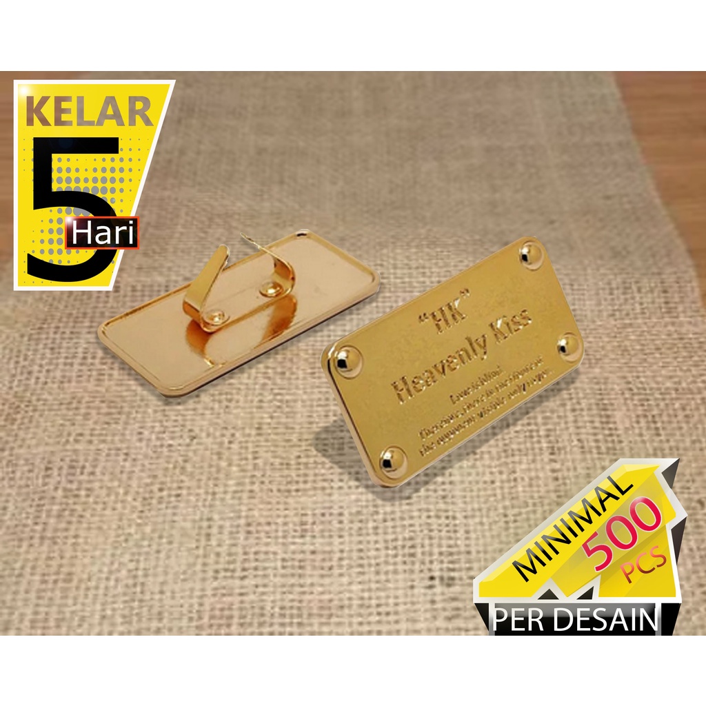 Jual Pusat pabrik pembuatan label kantong dan merk tas bahan logam besi ...